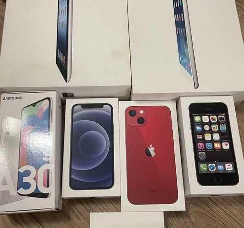 Продам коробки iPhone 13 12 mini 5s airpods iPad