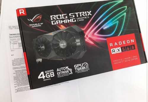 Новая видеокарта asus RX560 ROG Strix