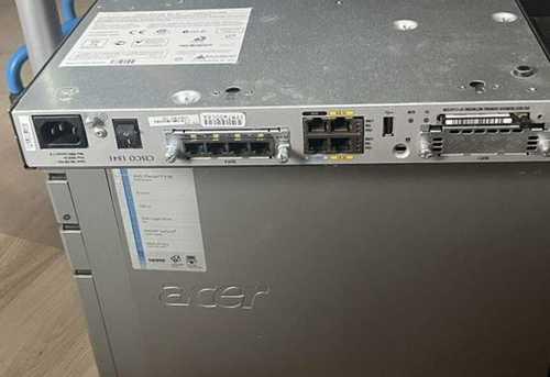 Cisco 1800 + плата расширение на 4 порта