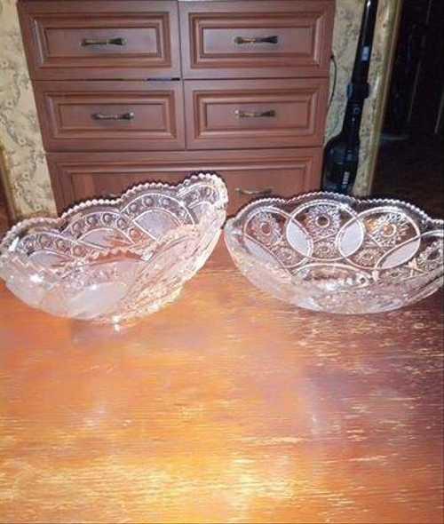 Комплект из двух хрустальных ваз. СССР