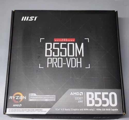 MSI B550M PRO-VDH AM4 mATX DDR4, новая