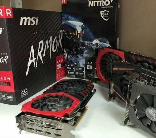 Видеокарты в ассортименте rtx 3070 gtx 1660 rx 580