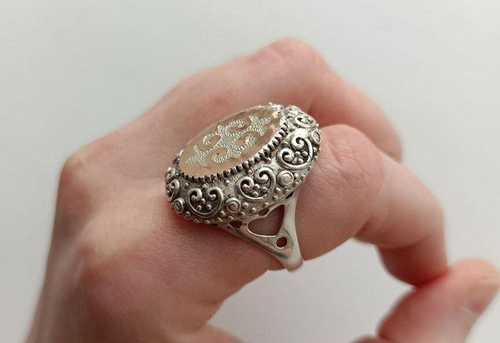 Старинный перстень с позолотой