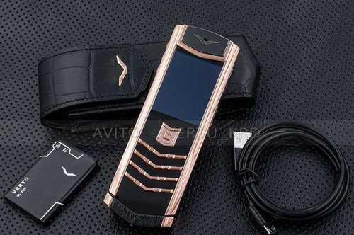 Vertu Signature Ultimate Gold крокодил