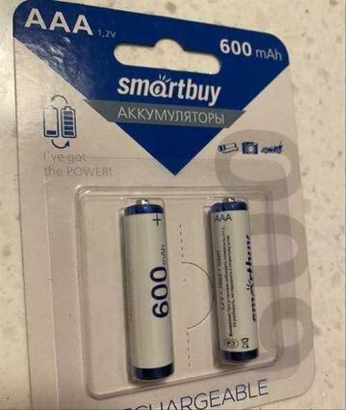 Аккумуляторные батарейки AAA, AA, smartbuy 1.2V