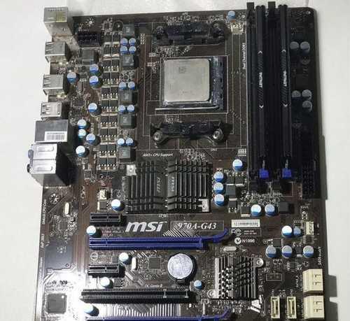 Связка msi 970A-G43+ fx 6300+оператива 16гб DDR3