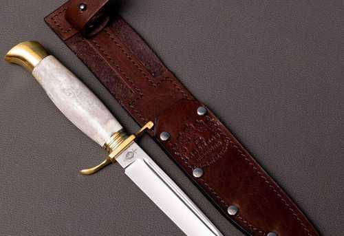 Нож Финка нквд - сталь К340, лосиный рог, латунь