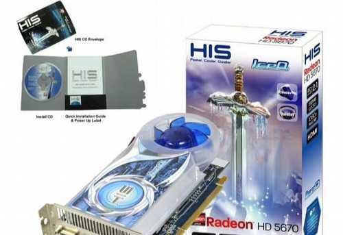 Видеокарта 1GB HIS hd radeon 5670