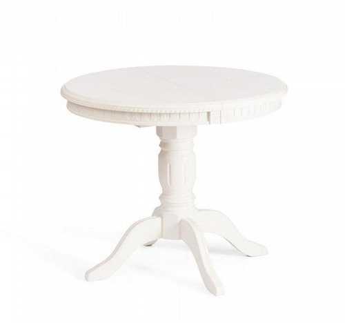 Стол stefano круглый бук, мдф, Ivory white
