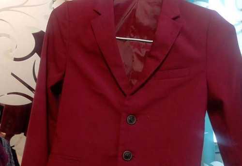 Пиджак и жилет бордовый