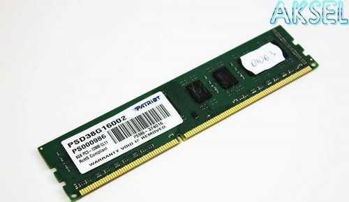 Оперативная память DDR3 8 GB 1600 MHz Patriot