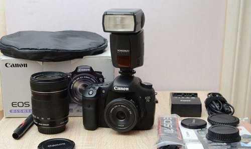 Canon 7D 2 объектива / вспышка / большой комплект