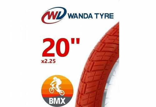 Велопокрышка BMX Wanda 20x2,25 P-1225 red новая