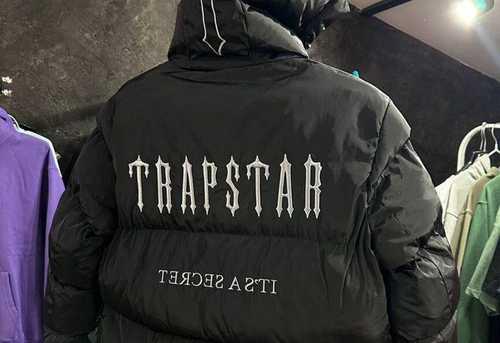 Зимняя куртка пуховик Trapstar матовая чёрная