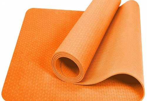 Коврик для йоги тпе 183х61х0,6 см оранжевый