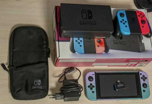 Nintendo Switch rev 1 прошитая 256gb