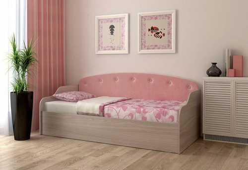Кровать Юниор с подъёмным механизмом Розовая