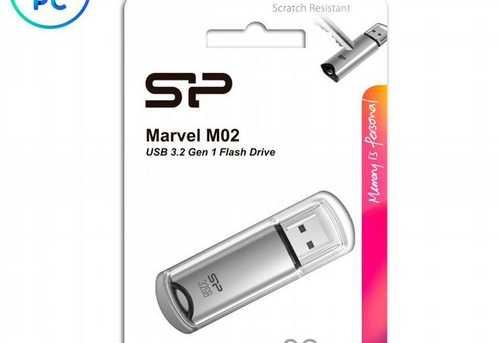 Флеш диск 32GB Silicon Power Marvel M02 Silver USB