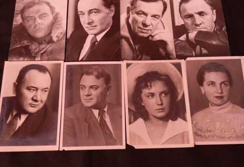 Карточки-открытки актеров СССР черно-белые