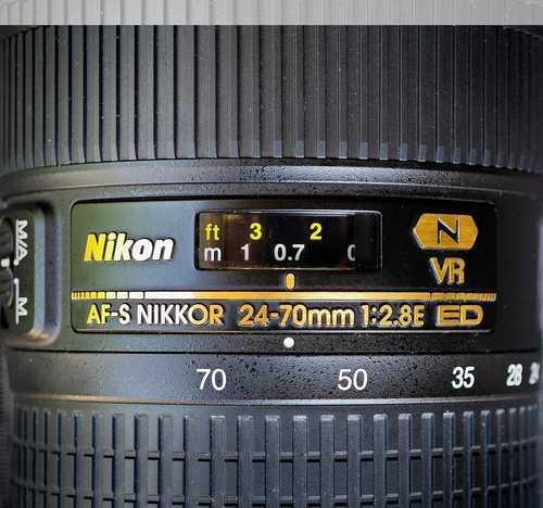 Объектив nikon AF S Nikkor 24-70mm 1:2.8 E ED VR