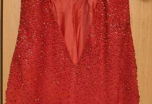 Платье вечернее 44 46 красное