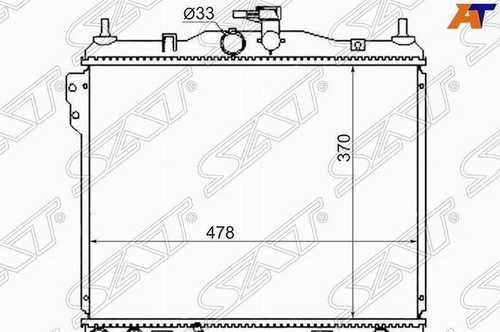 Радиатор охлаждения Хендай Гетц 02- АКПП
