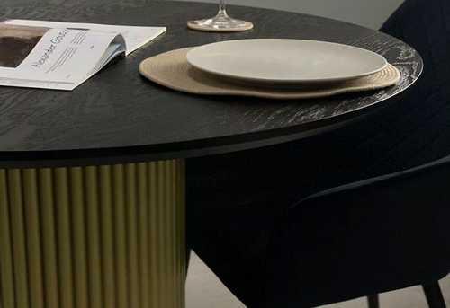 Стол обеденный круглый "Eco Gold" Дуб Черный D110