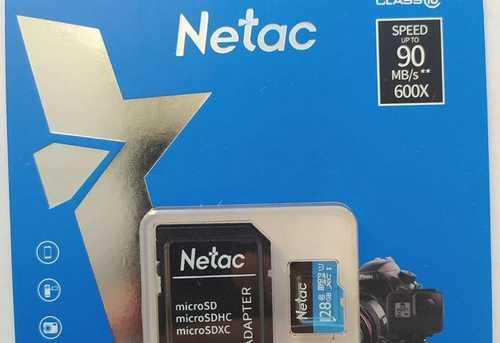 SD карта Netak + adapter 128 гб Micro sdxc