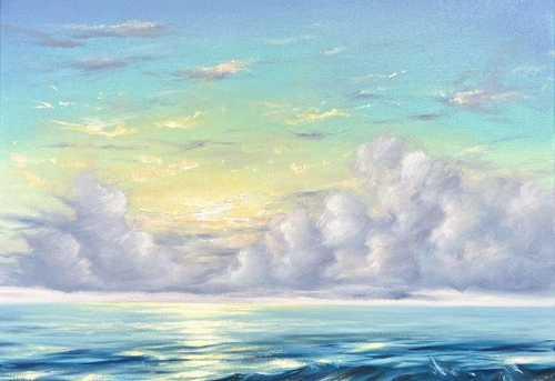 Картина маслом на холсте Морской пейзаж