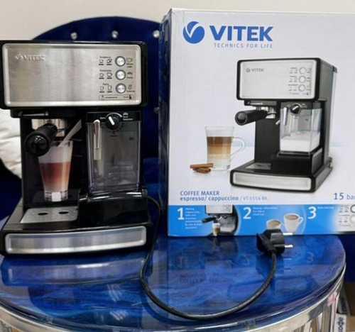 Кофеварка рожковая vitek vt 1514 с капучинатором