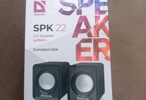 Новые колонки компьютерные Defender SPK 22 Black