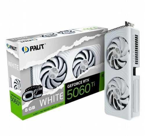 Видеокарта Palit RTX 5060Ti white OC 8GB белый