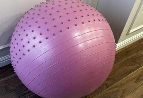 Фитбол массажный двусторонний розовый 60 см