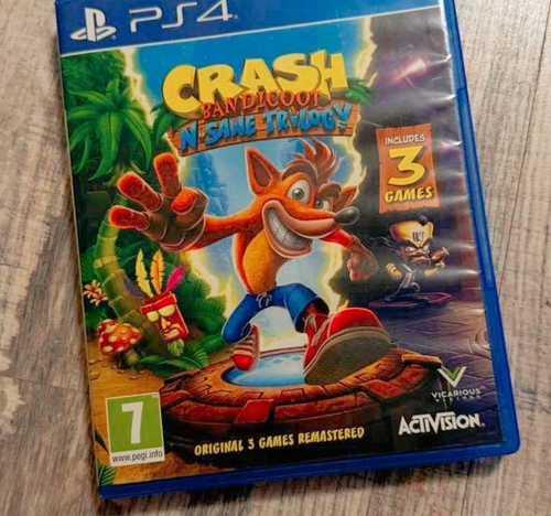 Crash bandicoot n sane trilogy ps4 диск