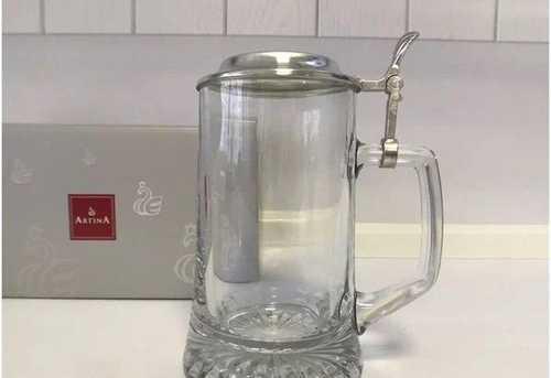 Кружка пивная с крышкой Stein