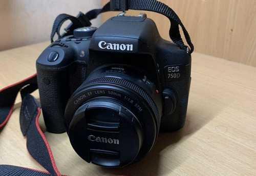 Зеркальный фотоаппарат Canon EOS 750D