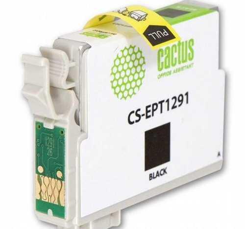 Картридж струйный Cactus CS-EPT1291 T1291 черный (15мл) для Epson Stylus Office B42/BX305/BX305F/BX3