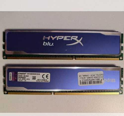 Оперативная память DDR3, 3 набора по 2 Gb x 2