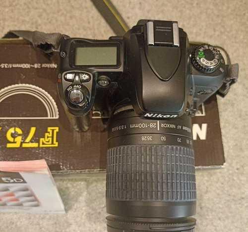 Пленочный фотоаппарат nikon F75 kit