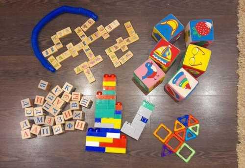 Кубики, конструктор, домино игрушки для детей