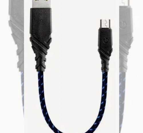 Кабель EnergEA NyloGlitz Micro-Usb Blue 18 cm