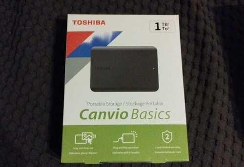 Новый оригинальный внешний диск 1tb Toshiba basic