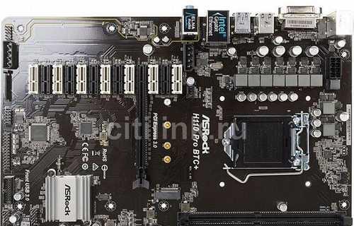 Материнская плата asrock H110 PRO BTC+