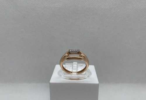Золотое кольцо с камнями 585 (Акварель)