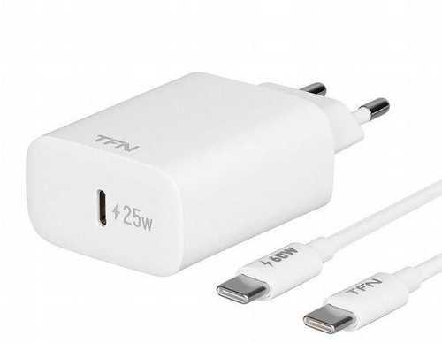 Зарядное устройство TFN USB-C, 25 Вт + кабель USB