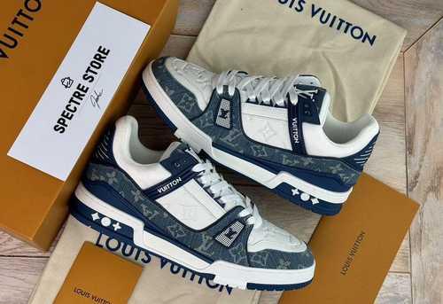 Кроссовки Louis Vuitton Trainer White Blue
