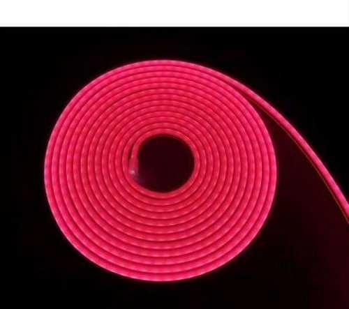 Лента LED Neon розовый узкая 5m 12v с блоком питан