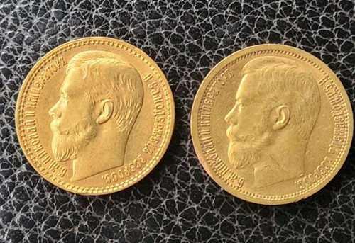 Золотоя монета Николай 2