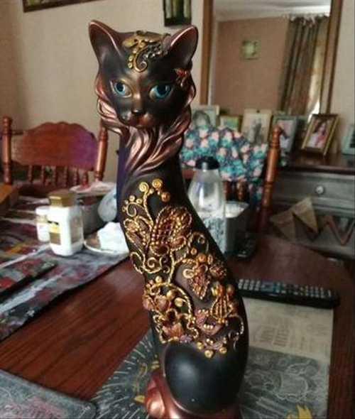 Керамическая статуэтка, кошка. Копилка