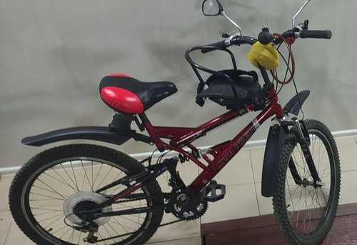 Велосипед горный 24" с детским сидением